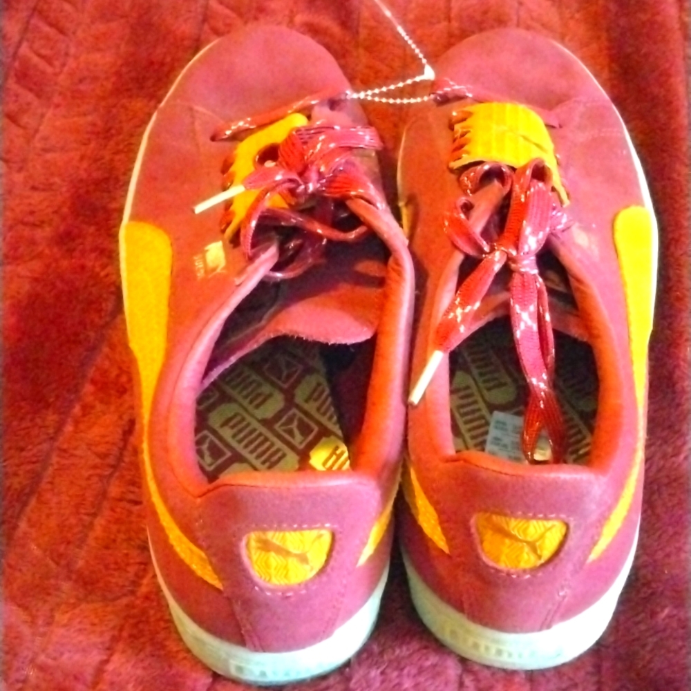 Puma Suede Triplex Burgundy Maize Yellow Sneakers Men… - Gem